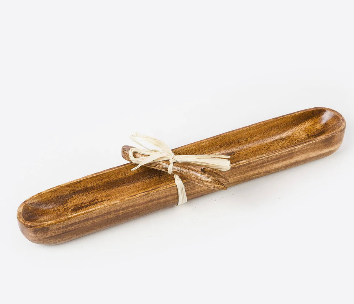 ACACIA WOOD OLIVE BOAT W/ FORK – On the Hill Garden and Market